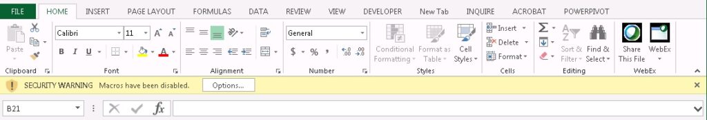 Excel Security Warning Macros Have Been Disabled